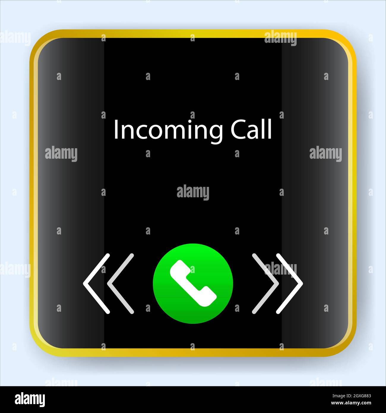 incoming call screen smartwatch Stock Vector Image & Art - Alamy