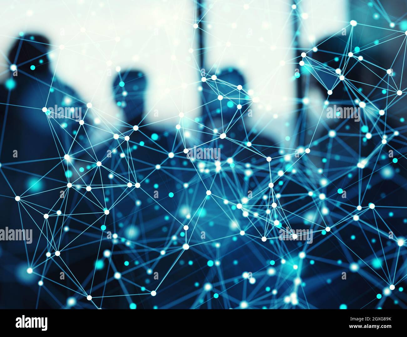 Futuristic abstract internet connection network background with ...