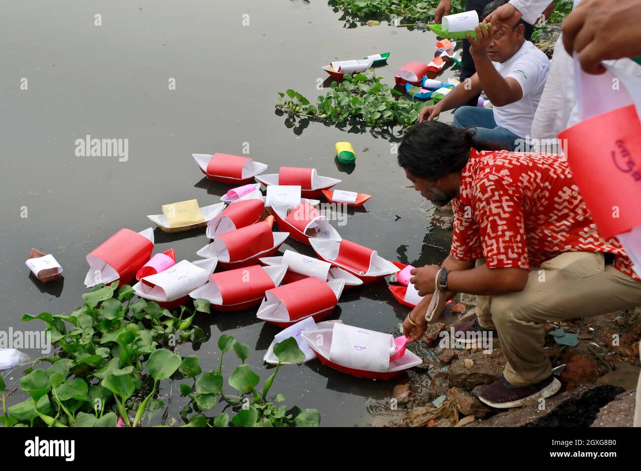 Dhaka, Bangladesh - October 05, 2021: The demand for decontamination of ...