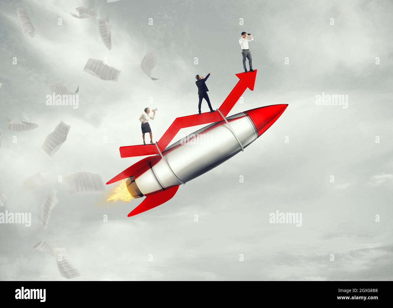 Skyrocket graph hi-res stock photography and images - Alamy