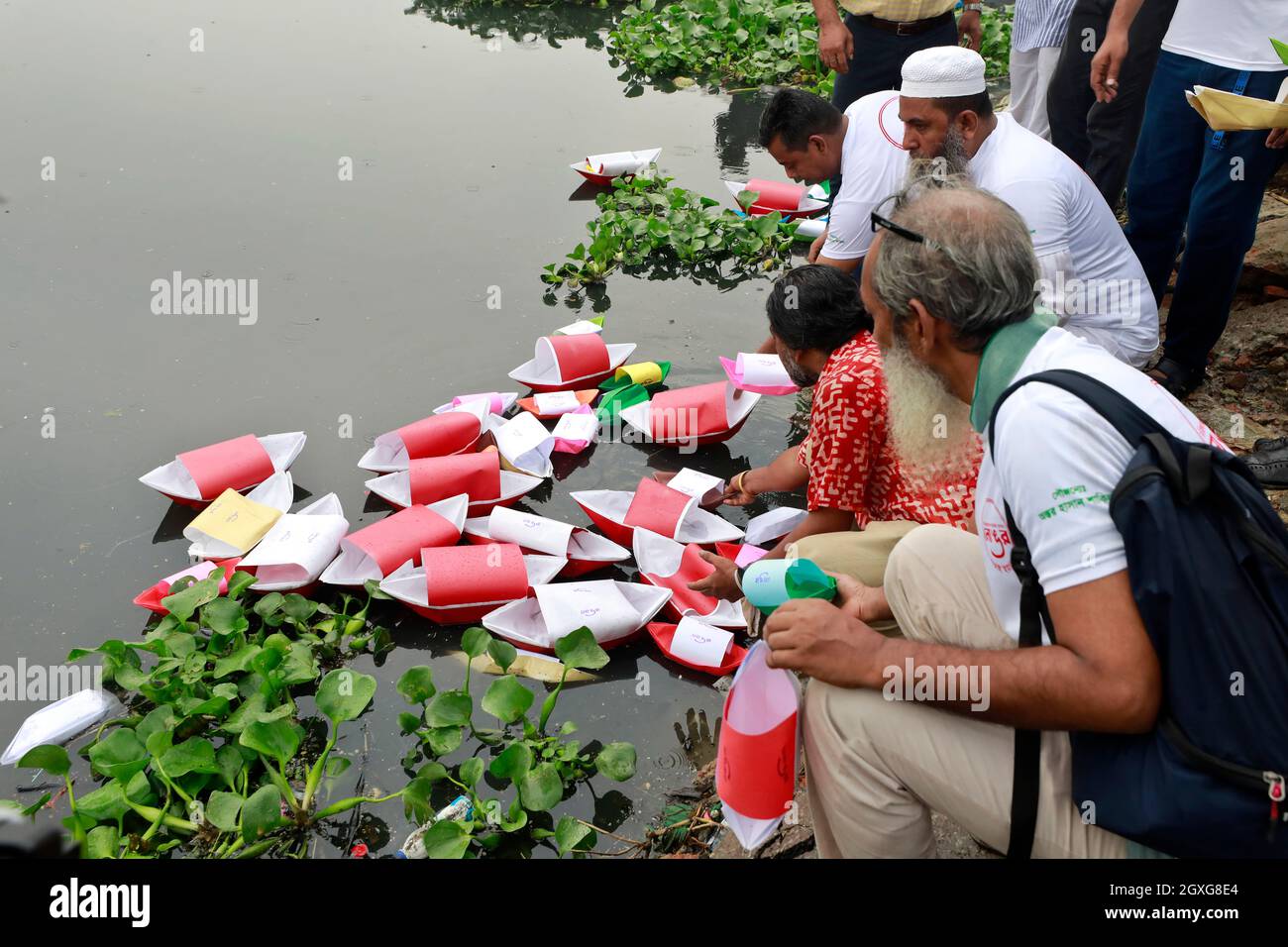 Dhaka, Bangladesh - October 05, 2021: The demand for decontamination of ...