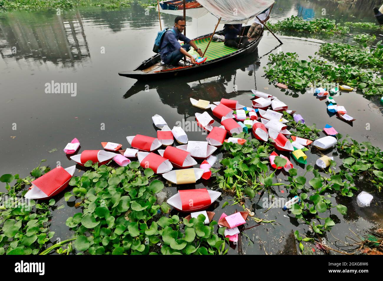Dhaka, Bangladesh - October 05, 2021: The demand for decontamination of ...