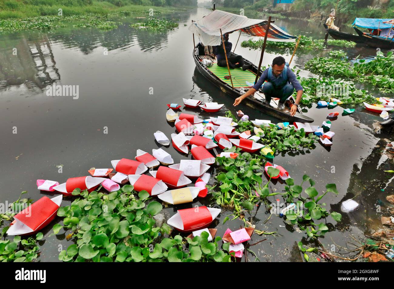 Dhaka, Bangladesh - October 05, 2021: The demand for decontamination of ...