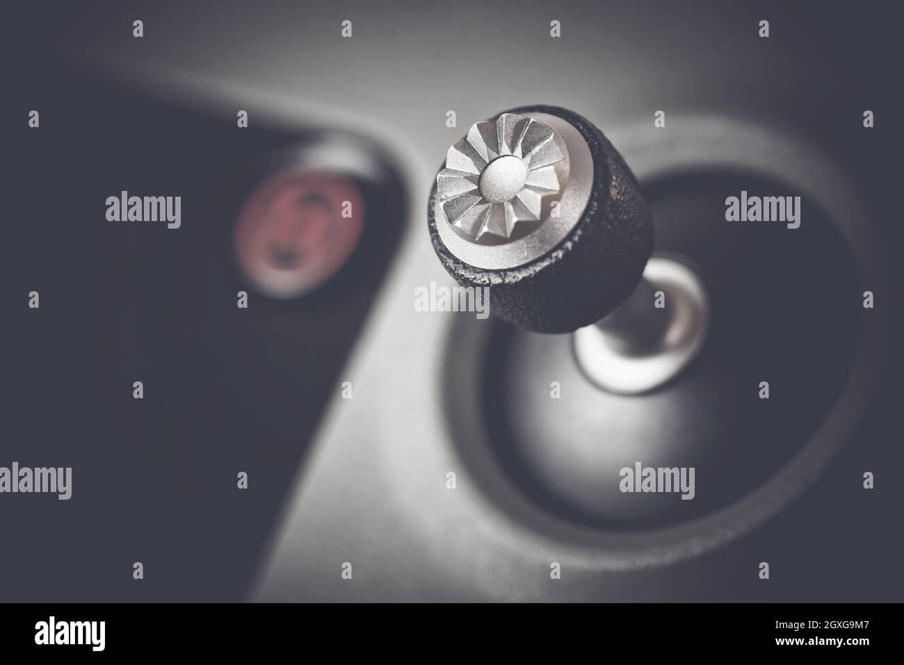 Macro shot of drone's remote control joystick Stock Photo - Alamy