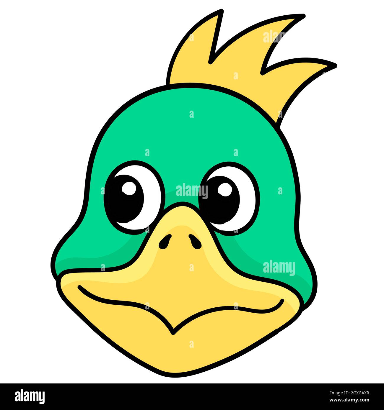 cute duck head with a confused expression Stock Vector Image & Art - Alamy