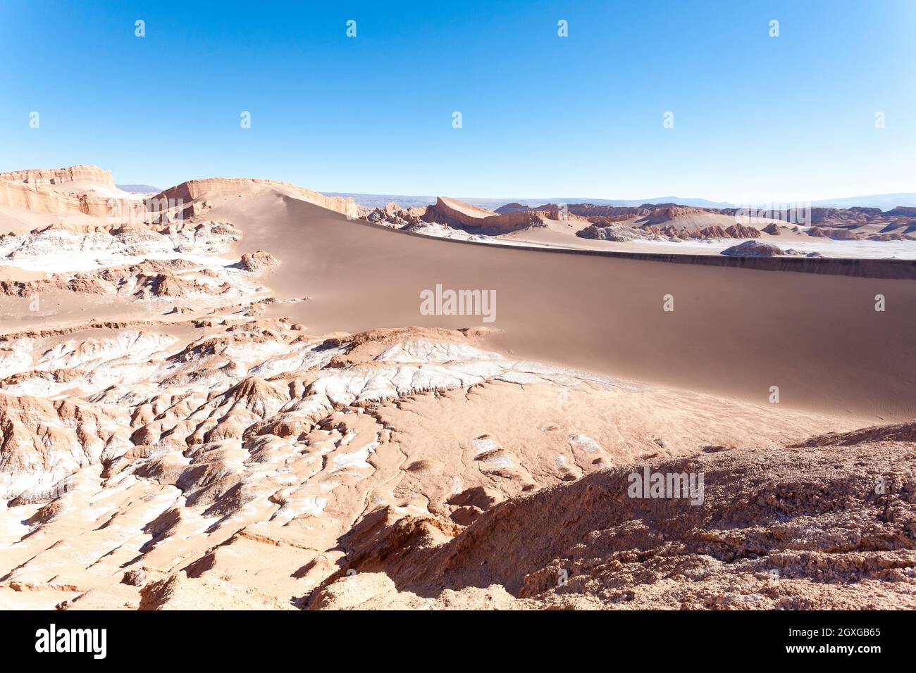 Valley of the Moon landscape, Chile. Chilean panorama. Valle de la Luna ...