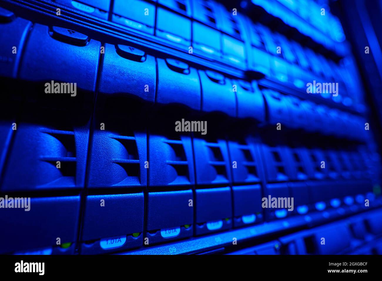 Image of modern high tech telecommunications operational super computer ...