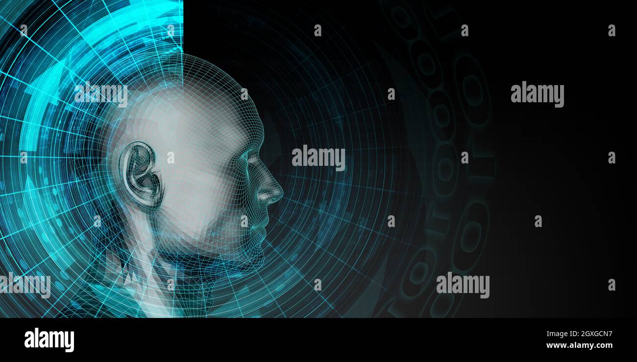 Digital Technology Background with Advanced AI Abstract Concept Stock ...