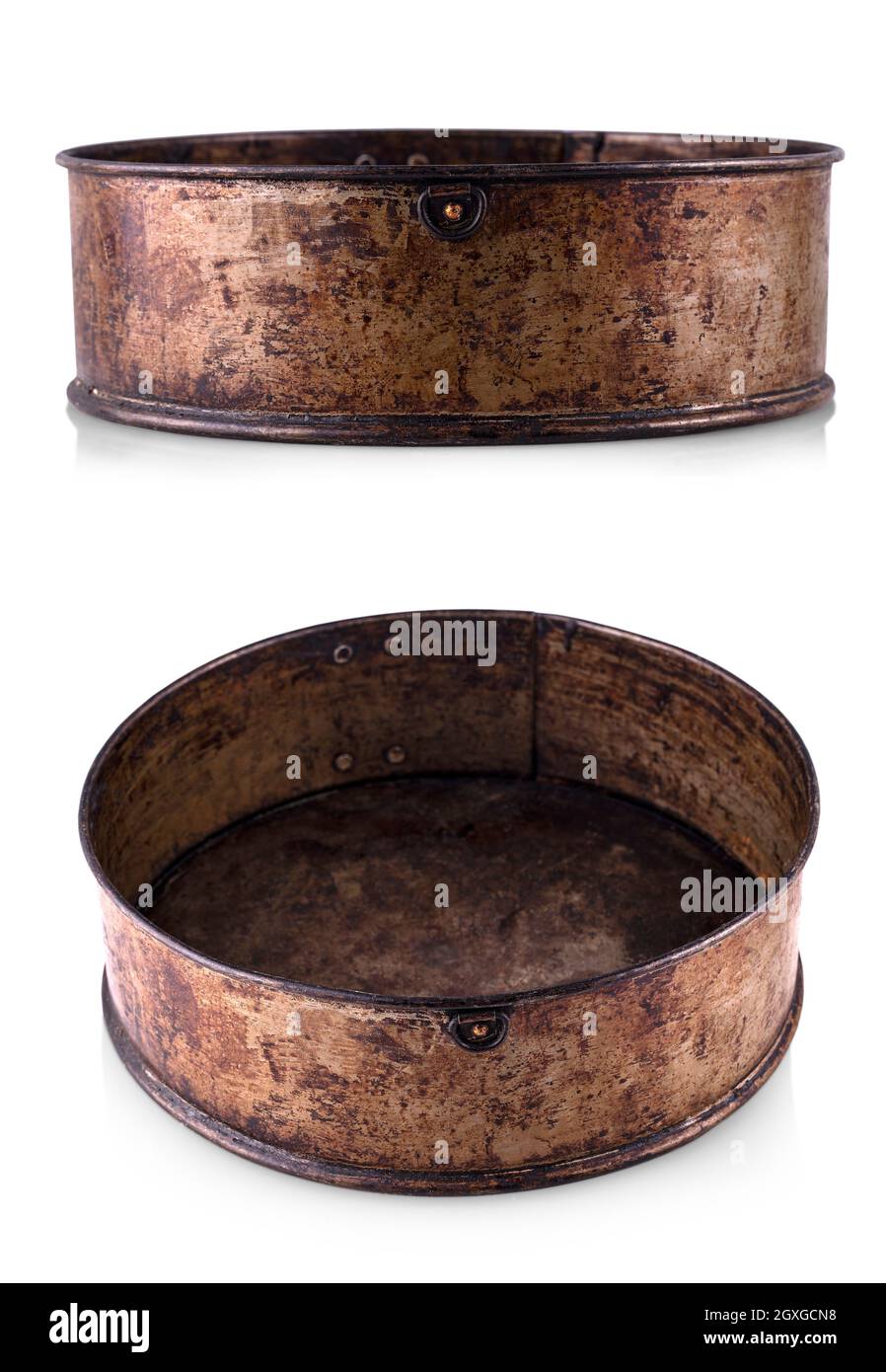 The Old fluted tube baking pan isolated on white with clipping path ...