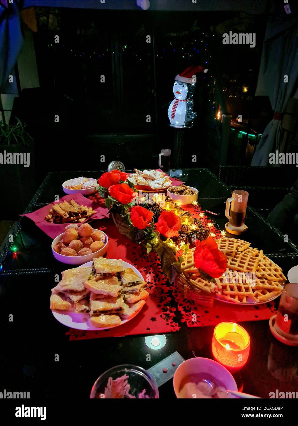 Christmas decorations at Christmas market stall in Berlin Germany Stock ...