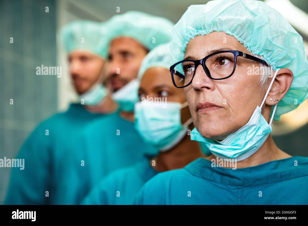 Doctors preparation for surgical operation in hospital. Healthcare ...