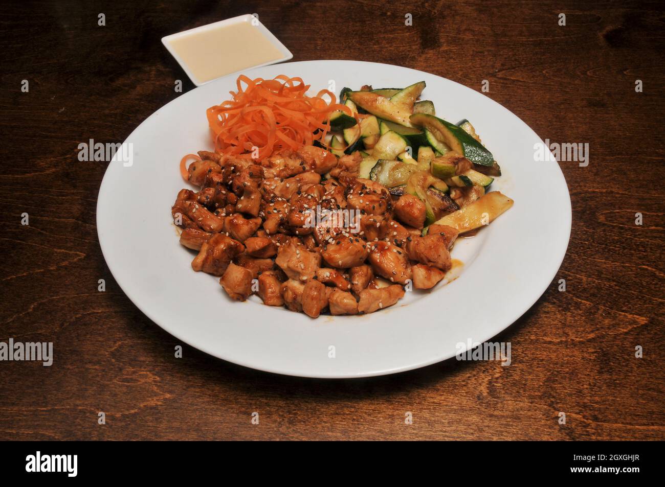 Traditional Japanese cuisine dish known as hibachi chicken Stock Photo ...