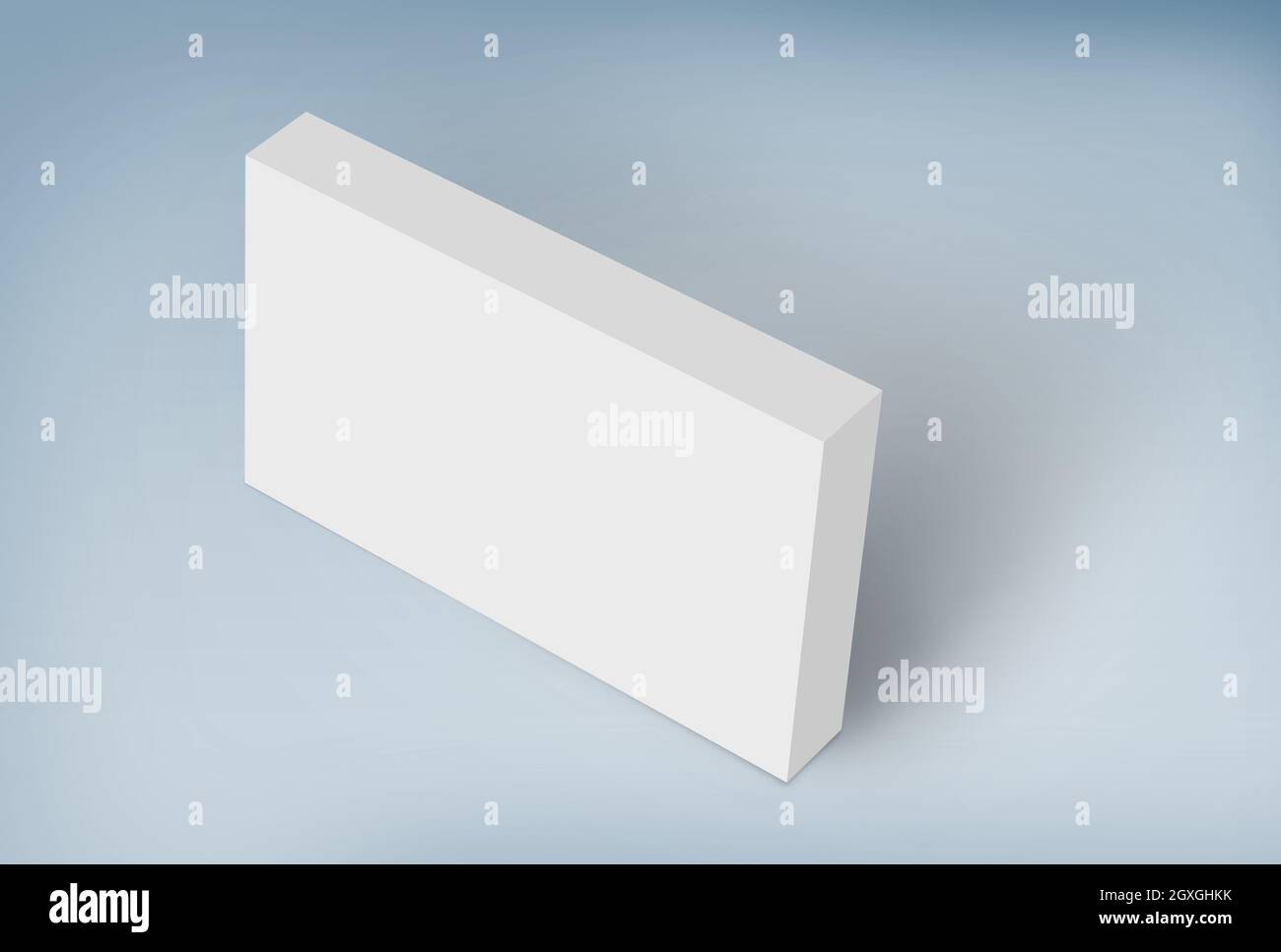 3D white box on ground, editable mock-up series ready for your design ...