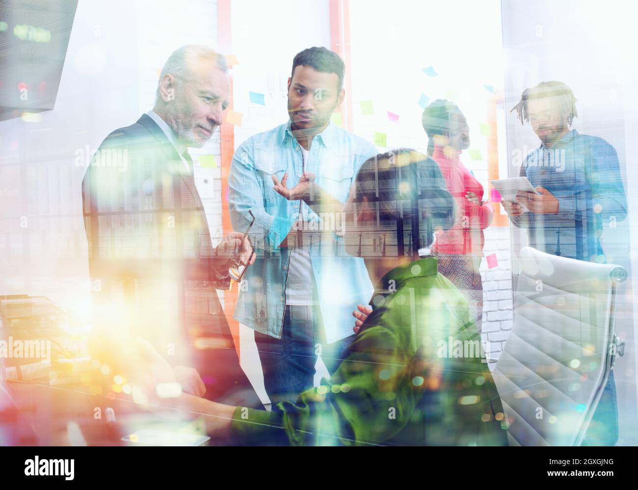 Business people work together in office. Concept of teamwork and ...