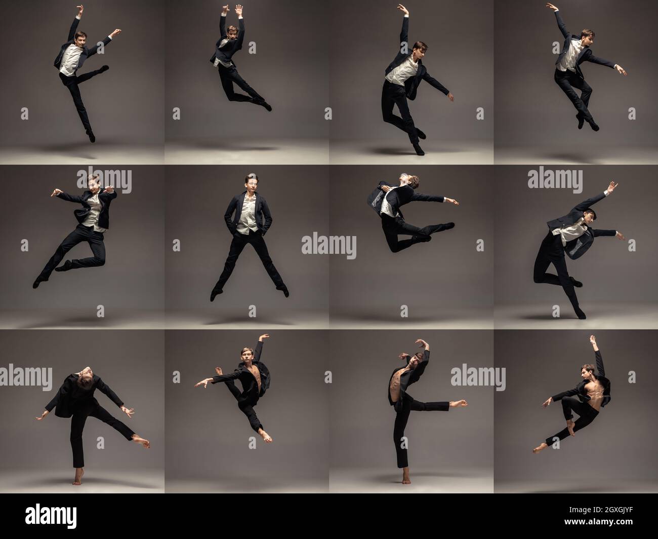 Dance of mixed emotions. Amazing performance of one male ballet dancer ...