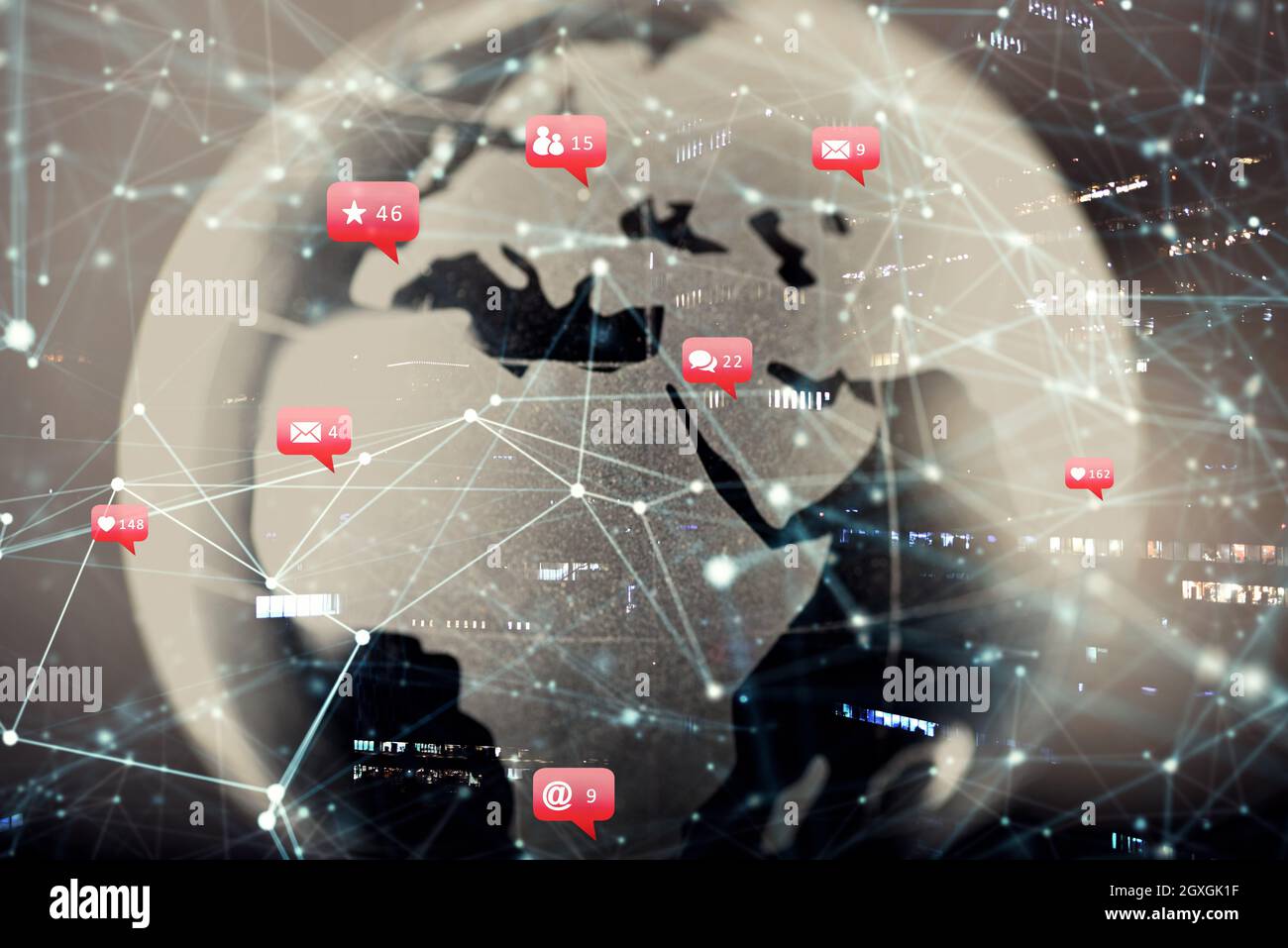 Diffusion of social media via the internet Stock Photo - Alamy