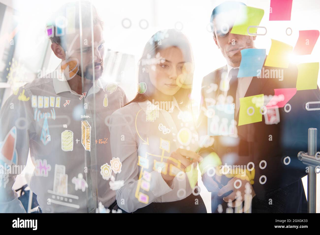 Team of people work together. concept of teamwork, partnership and ...