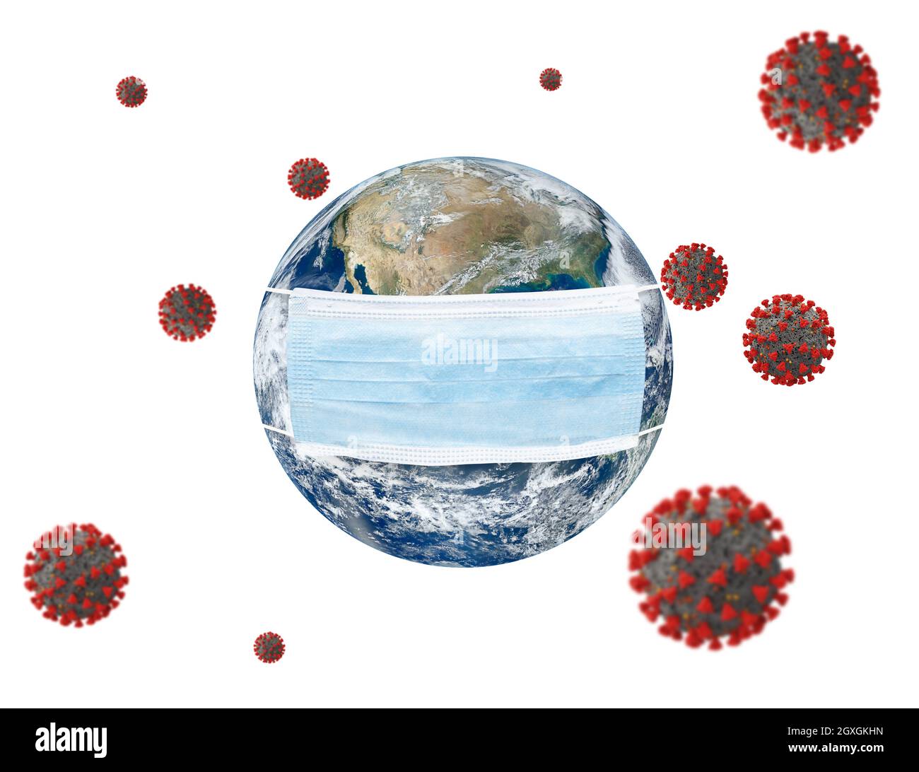 World with the shape of covid-19. Concept of pandemic and contagion ...