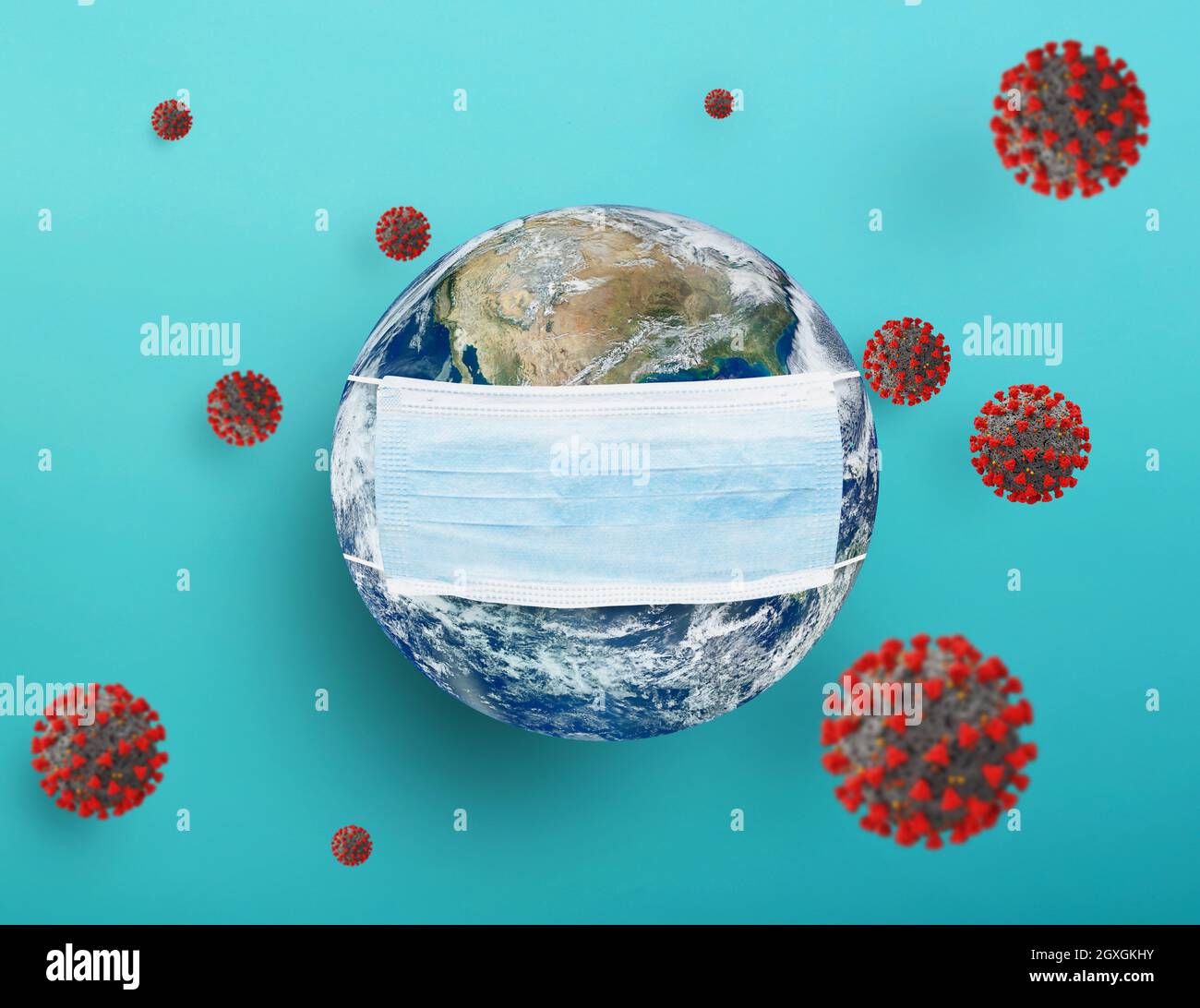 World with the shape of covid-19. Concept of pandemic and contagion ...