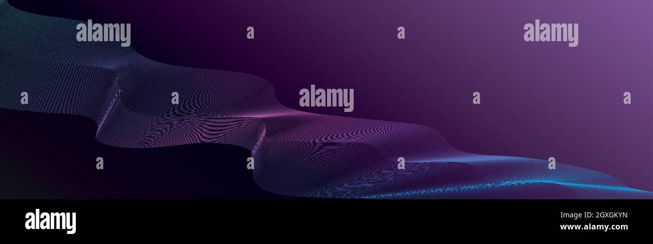 Volume lines on a blue background - Panoramic Vector Background ...