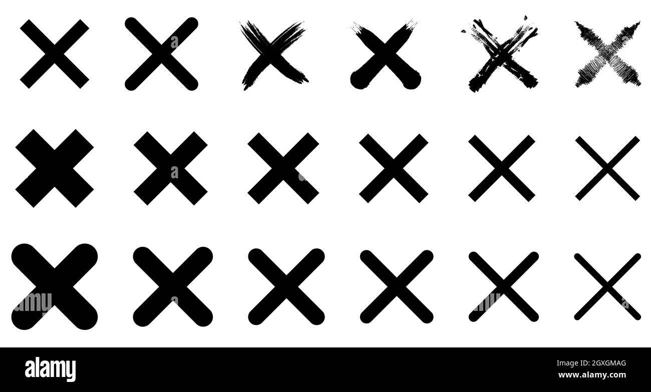 X mark image vector vectors Cut Out Stock Images & Pictures - Alamy