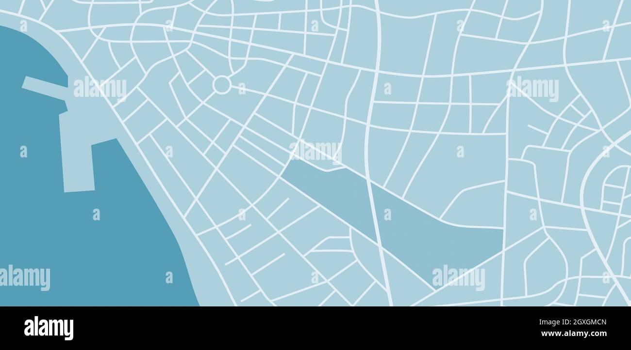 A generic city map illustration Stock Photo - Alamy