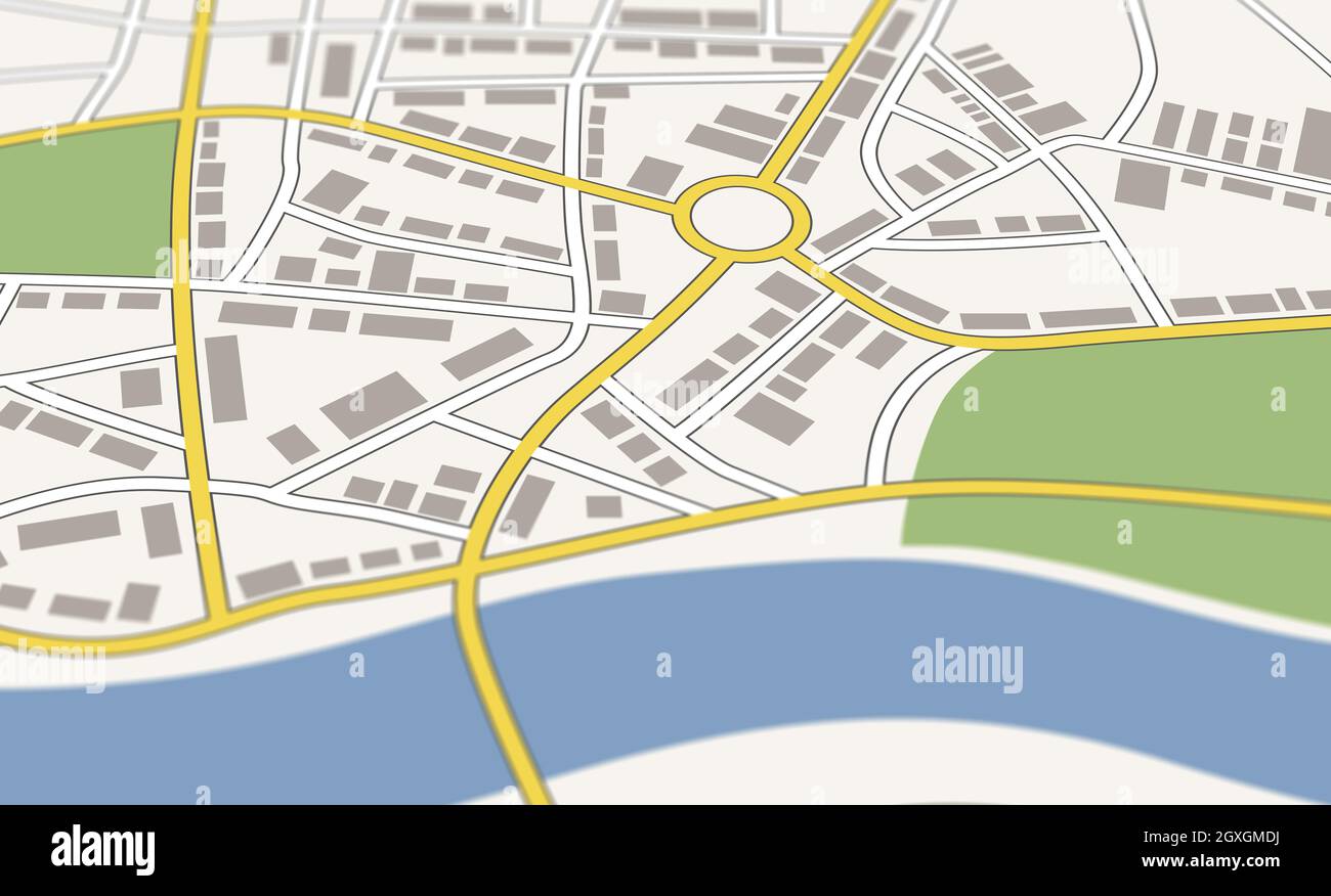 A generic city map illustration Stock Photo - Alamy