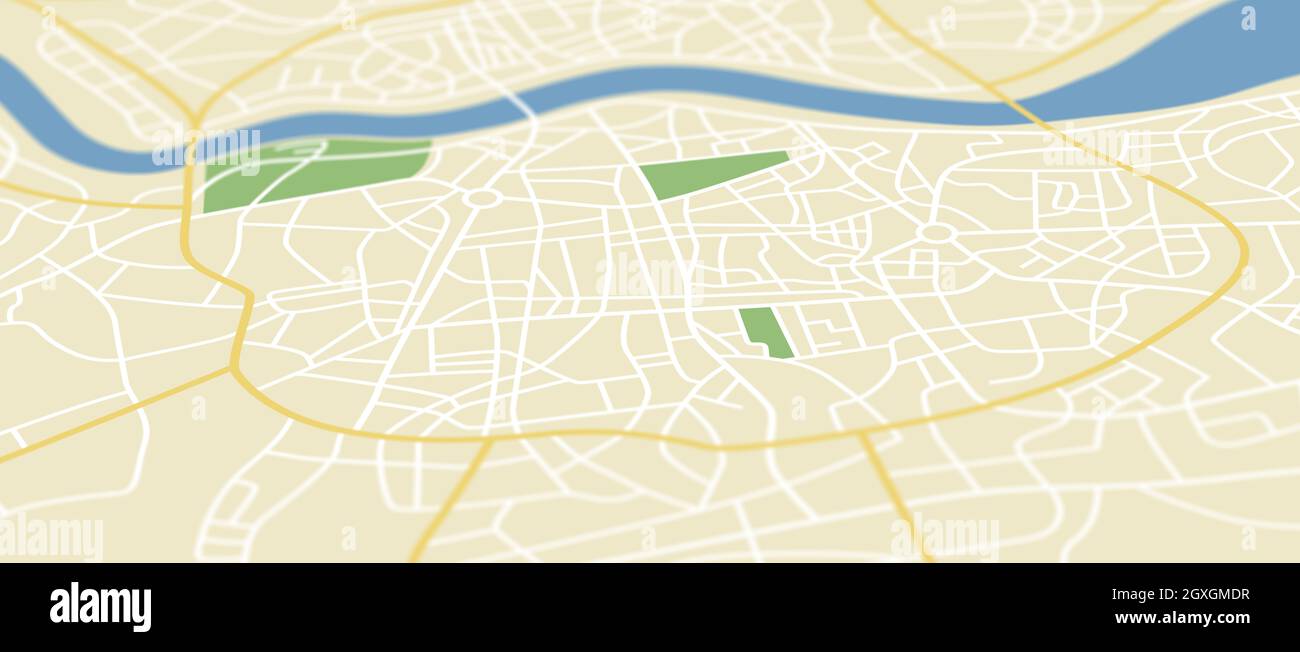 A generic city map illustration Stock Photo - Alamy