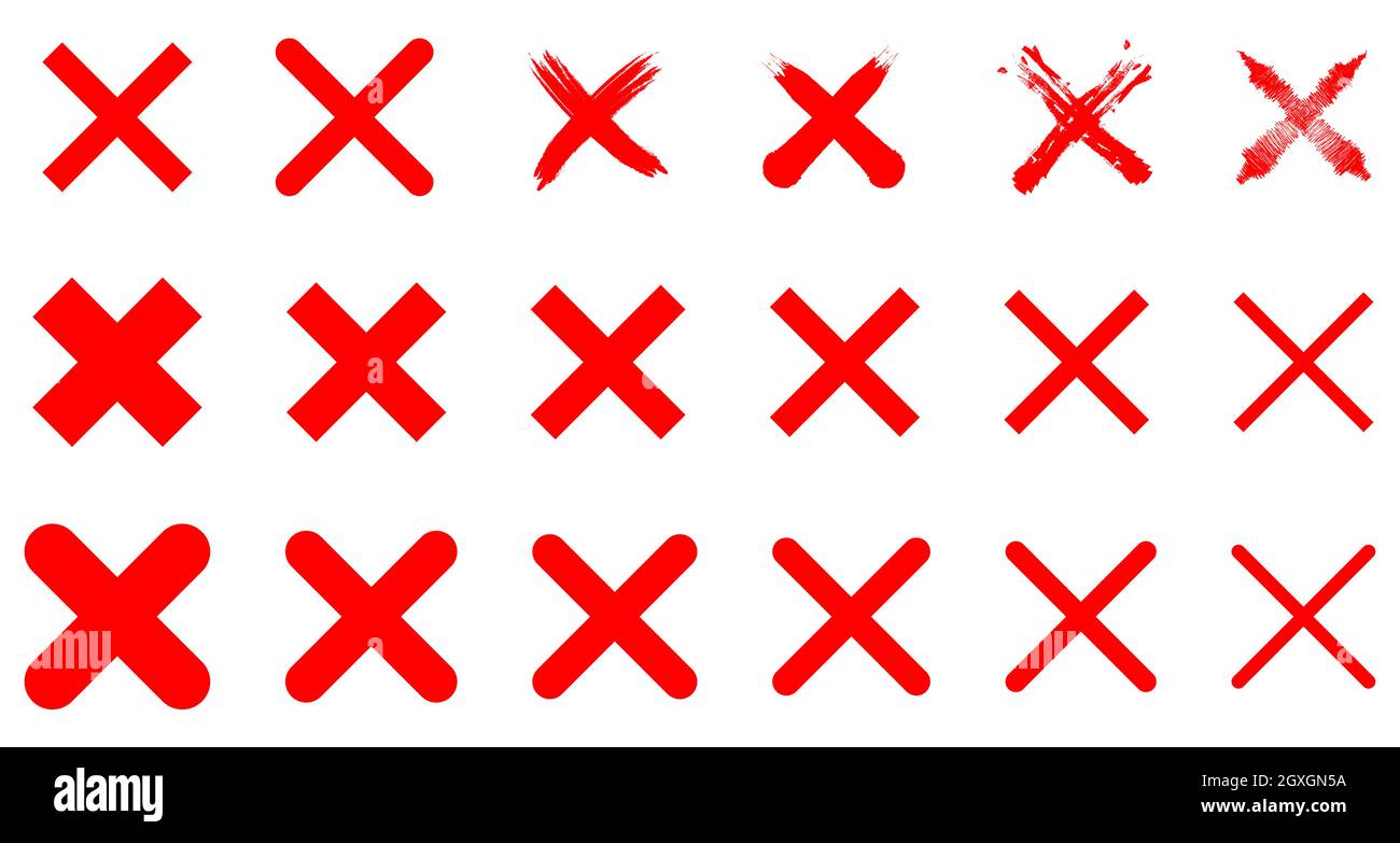 X mark image vector vectors hi-res stock photography and images - Alamy