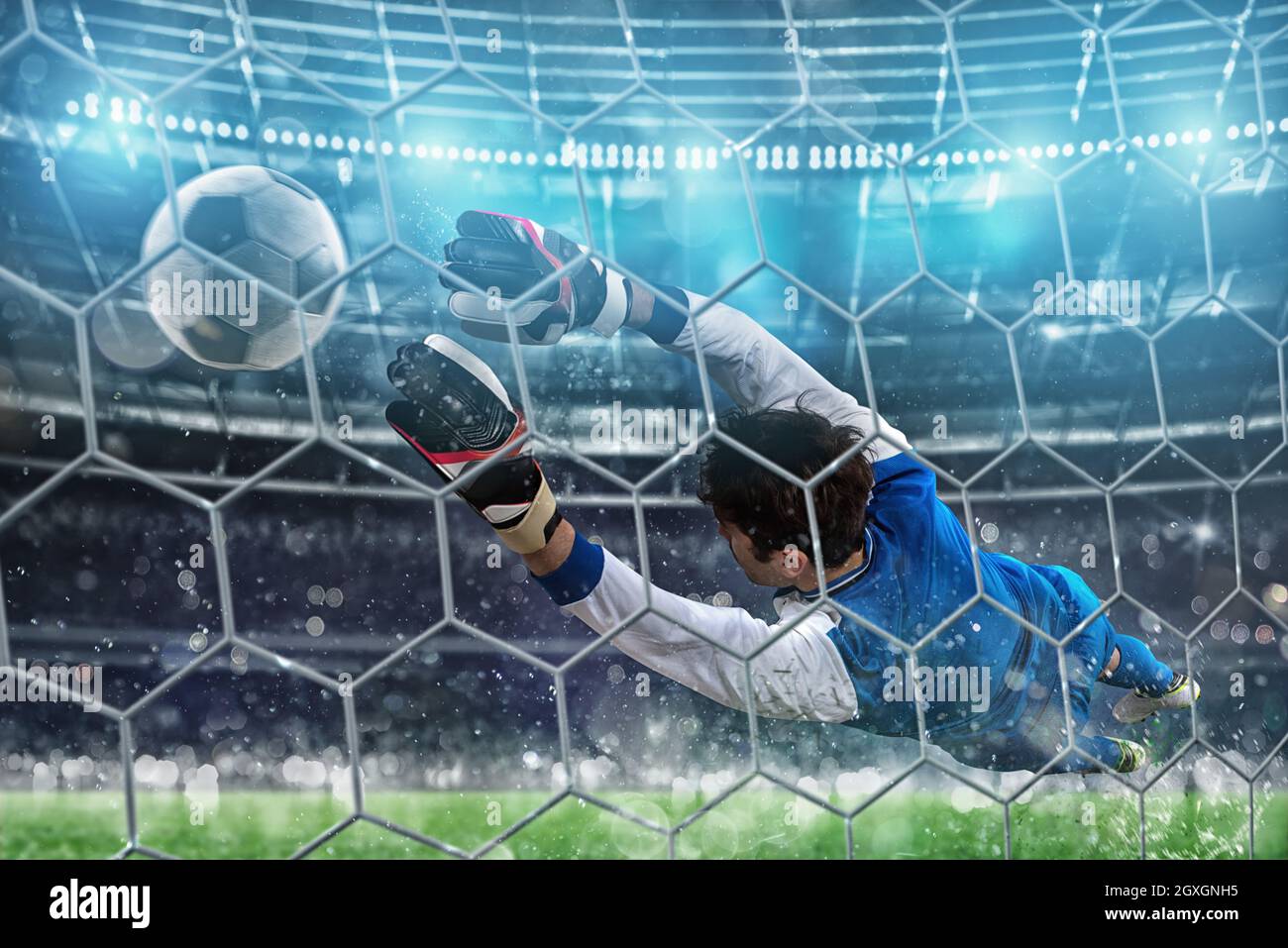 Football close up scene at the stadium Stock Photo - Alamy