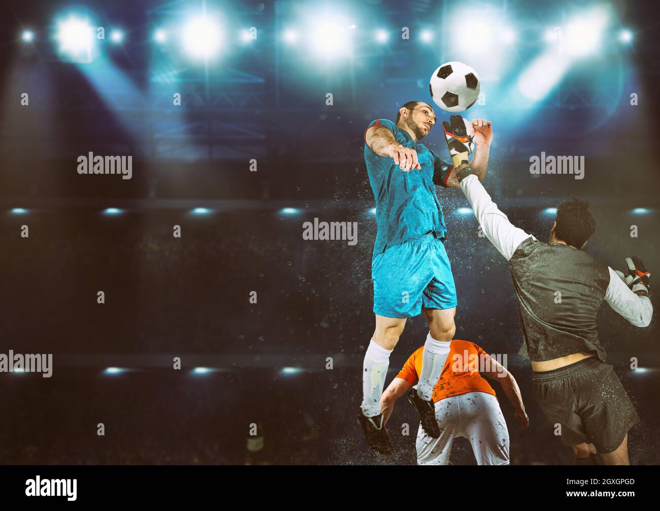 Football close up scene at the stadium Stock Photo - Alamy