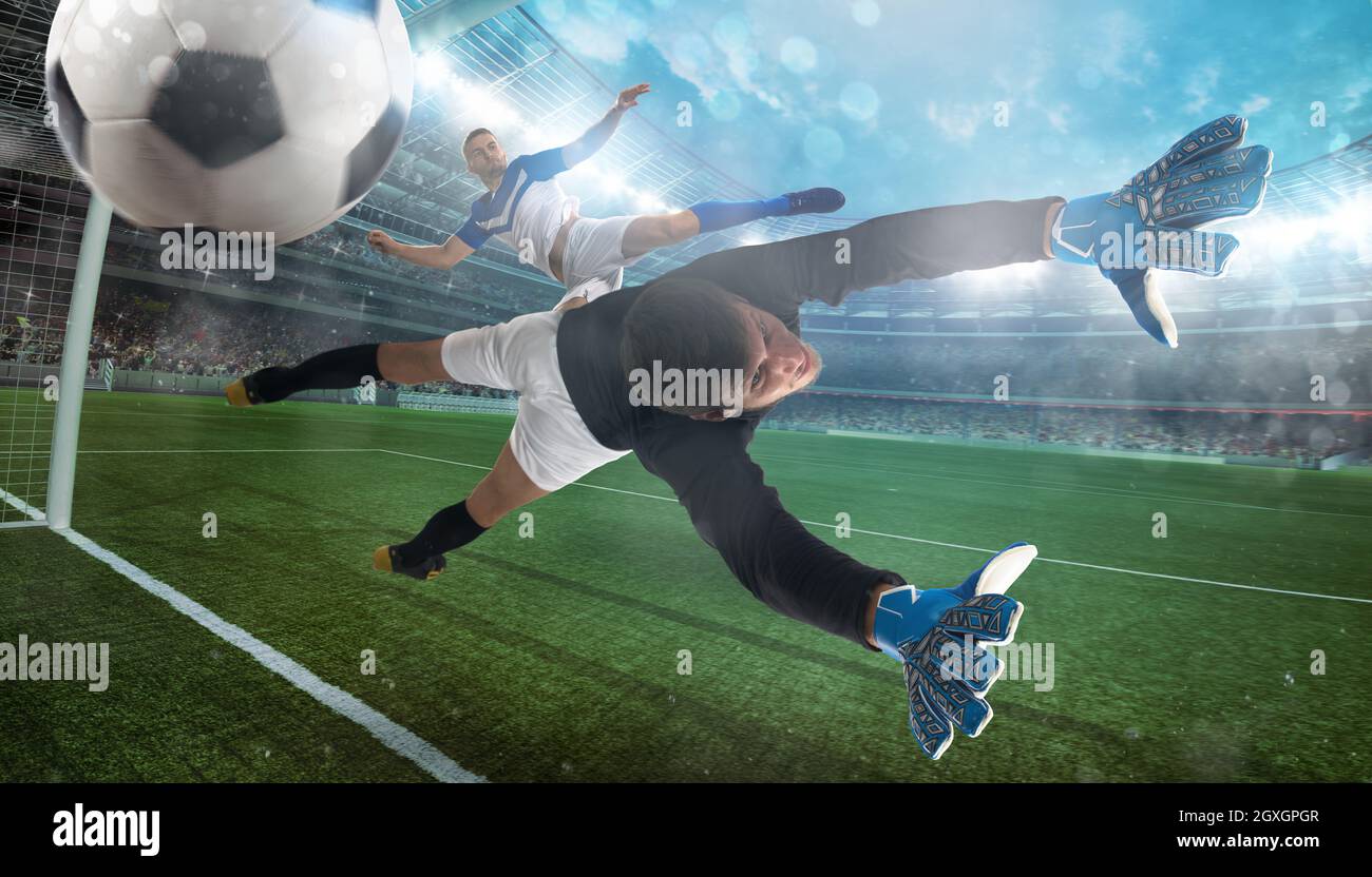 Football close up scene at the stadium Stock Photo - Alamy