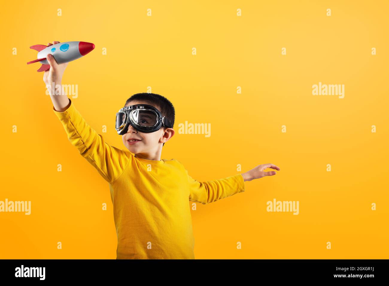 Child flying a spacecraft hi-res stock photography and images - Alamy