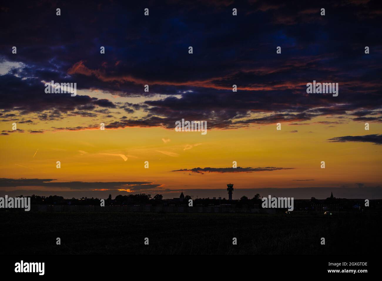 landscape with cloudy sky Stock Photo - Alamy