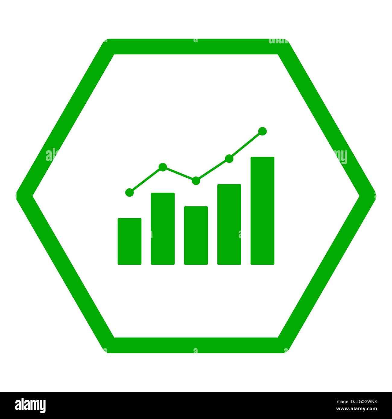 Chart and hexagon Stock Photo - Alamy