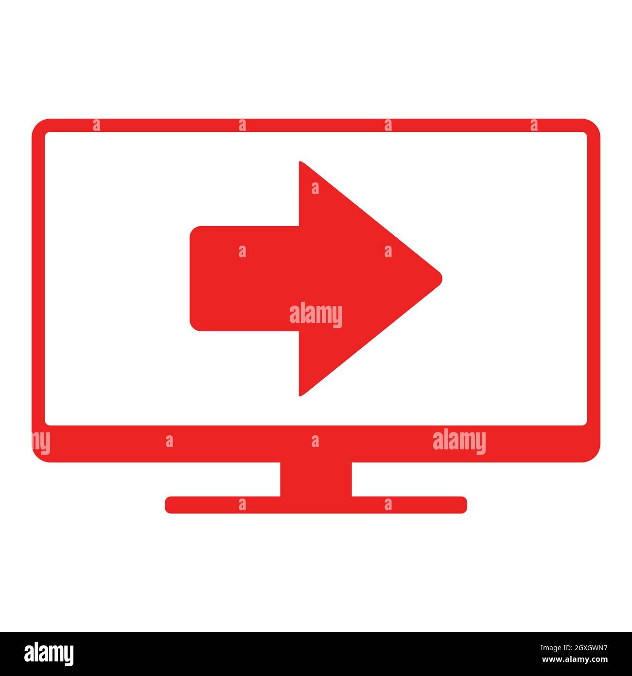Right arrow and screen Stock Photo - Alamy