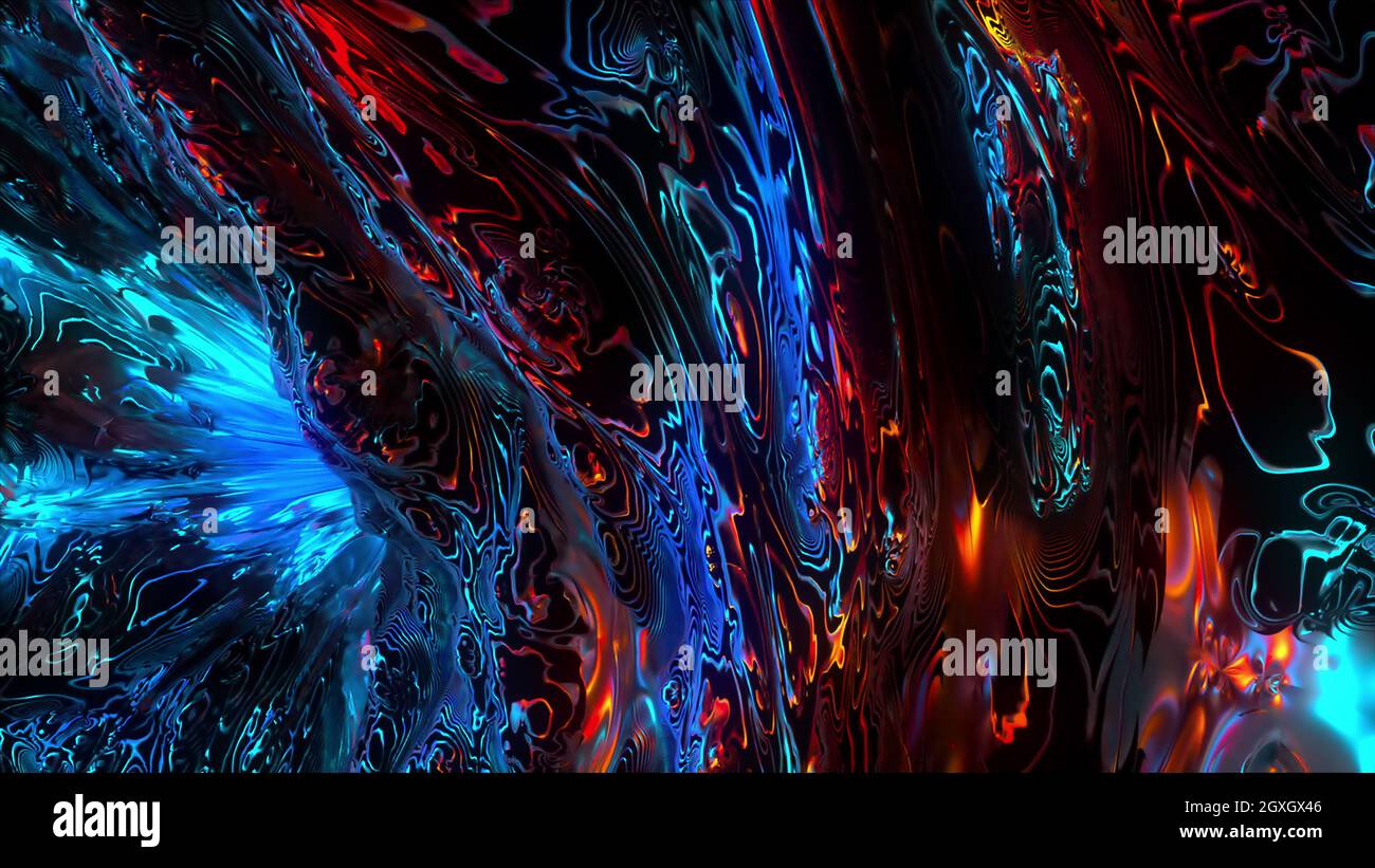 Flowing geometric 3d render fluid flows with futuristic tracery and ...