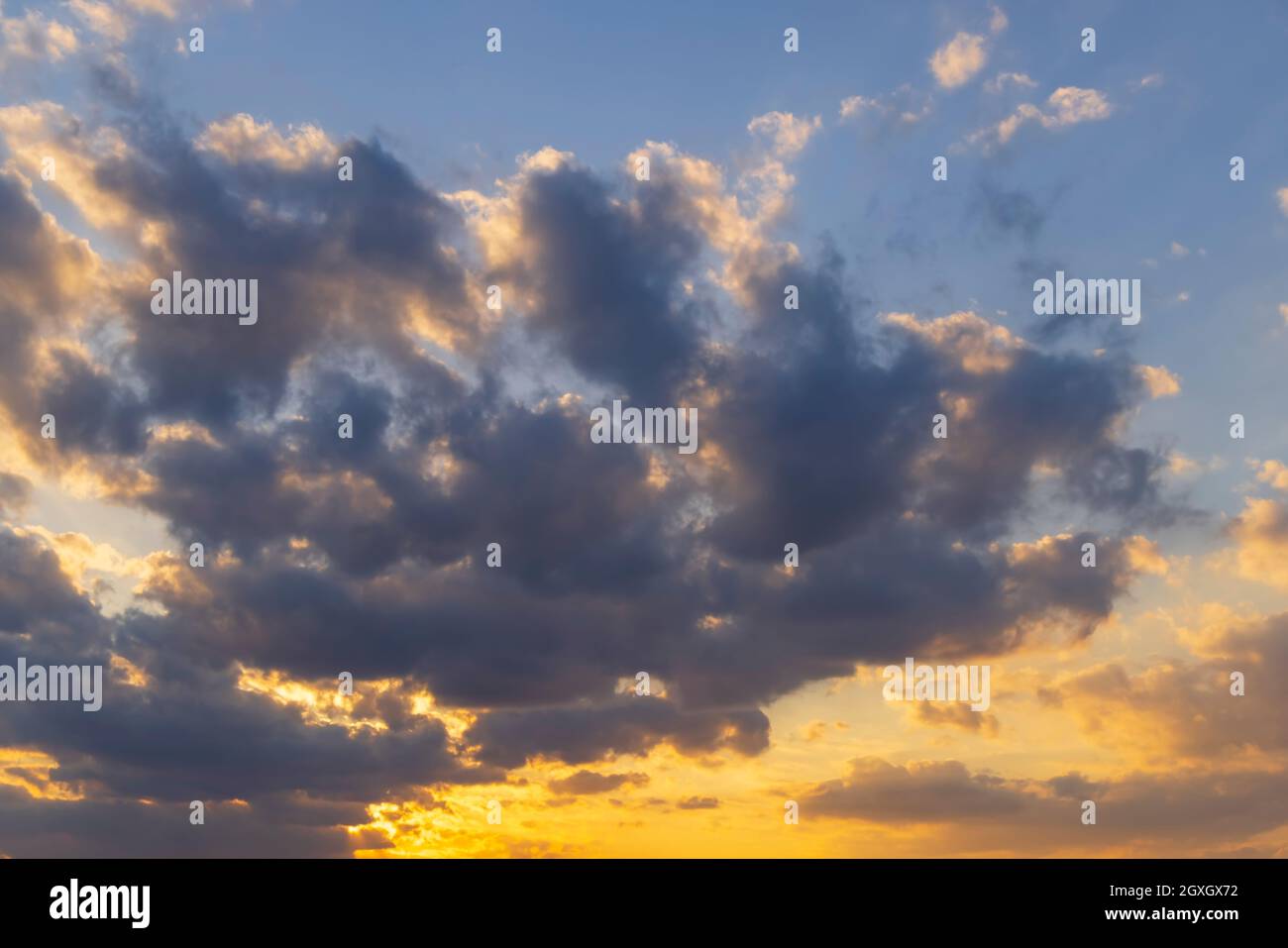 Beautiful sky with cloud before sunset Stock Photo - Alamy