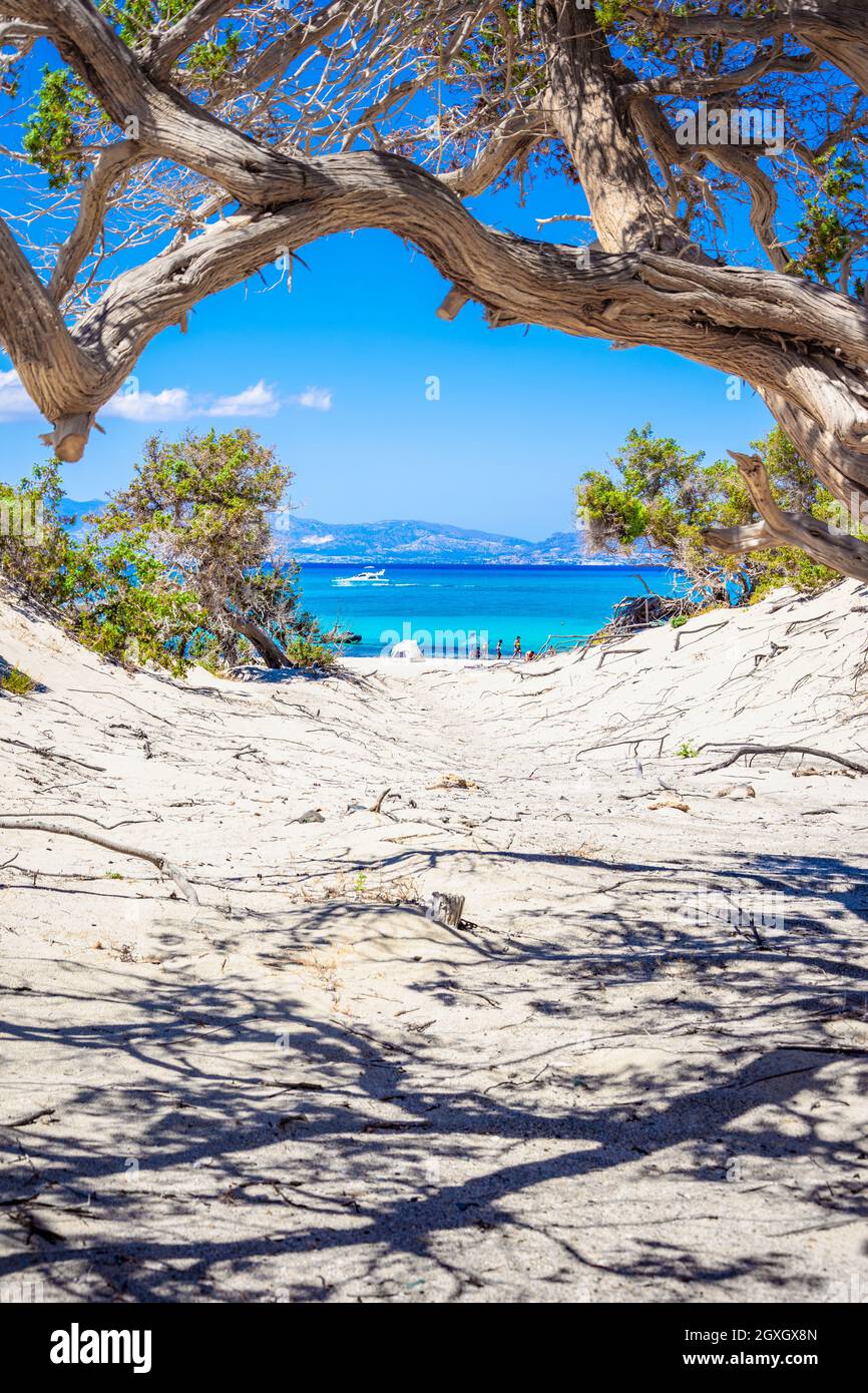 Exotic Chryssi island at the south of Crete, with the amazing Golden ...