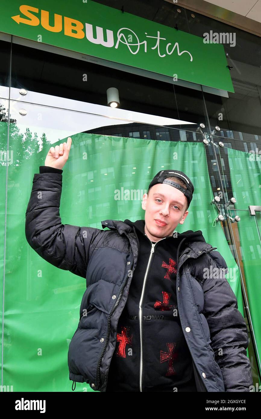 EDITORIAL USE ONLY Rapper Aitch unveils the rebranded 'SubwAITCH' store ...