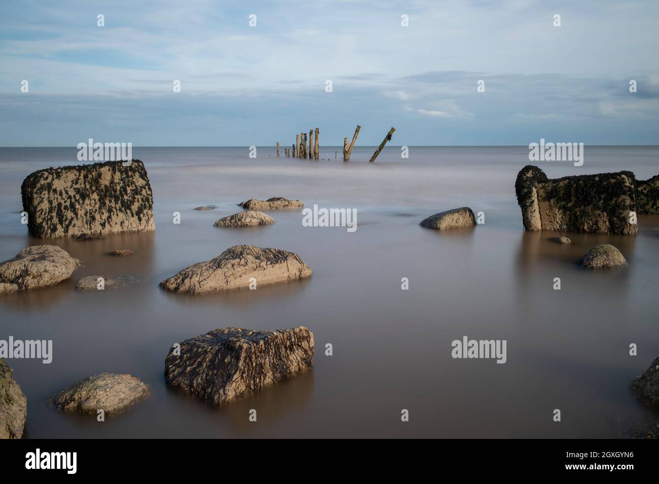 The view over the North Sea from Spurn National Nature Reserve, Spurn ...