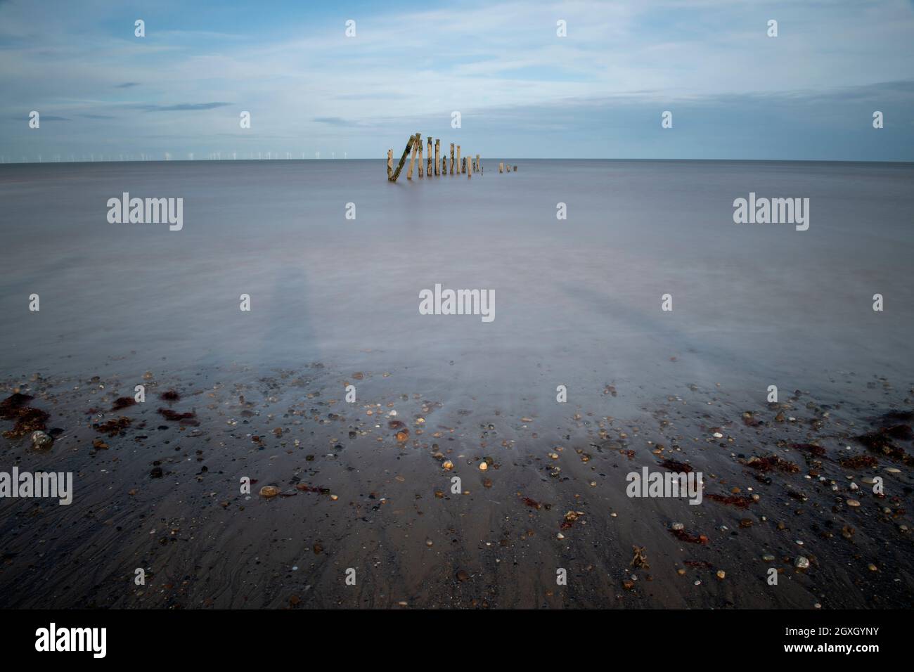 The view over the North Sea from Spurn National Nature Reserve, Spurn ...