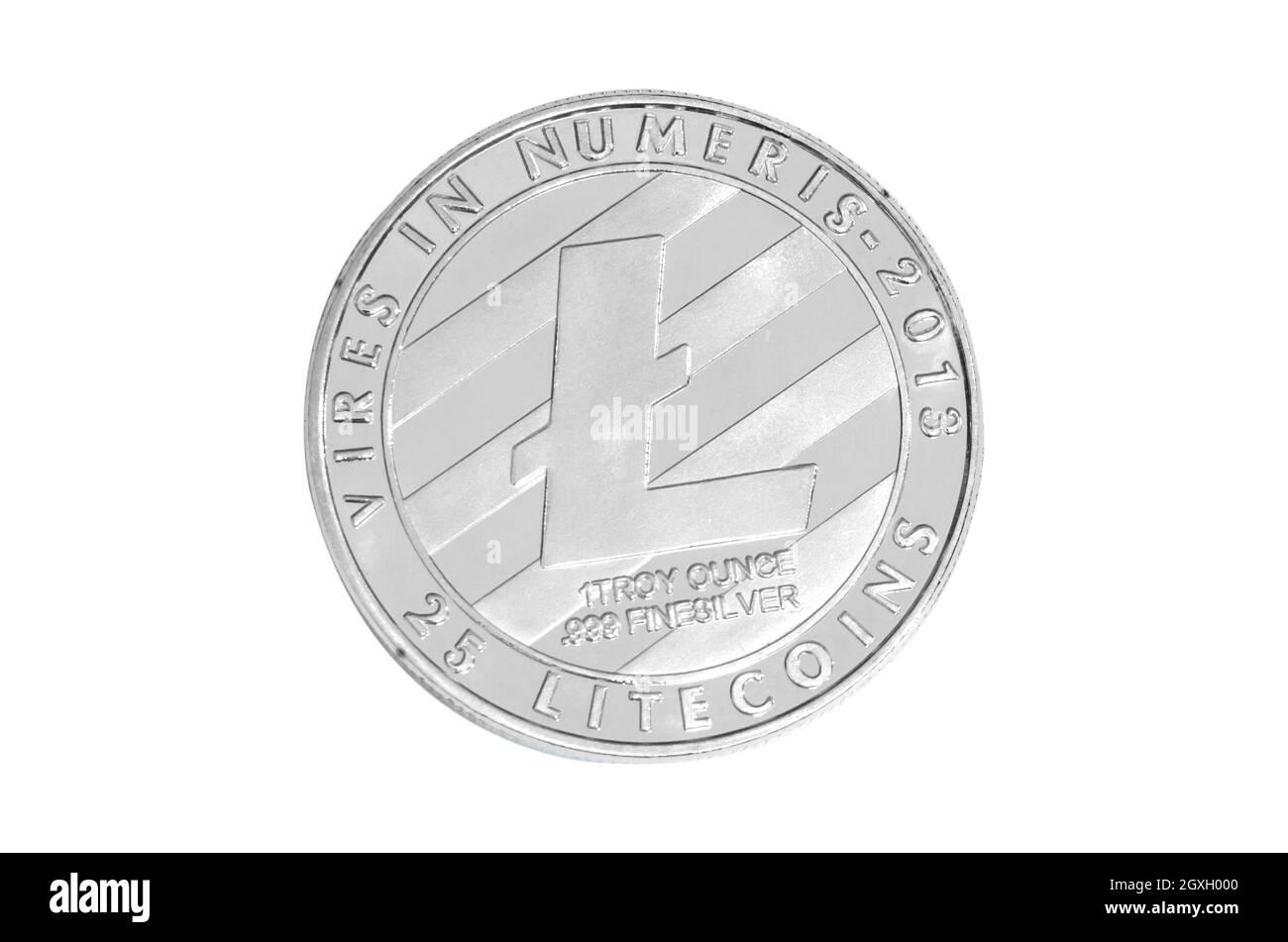 Litecoin isolated on white background Stock Photo - Alamy