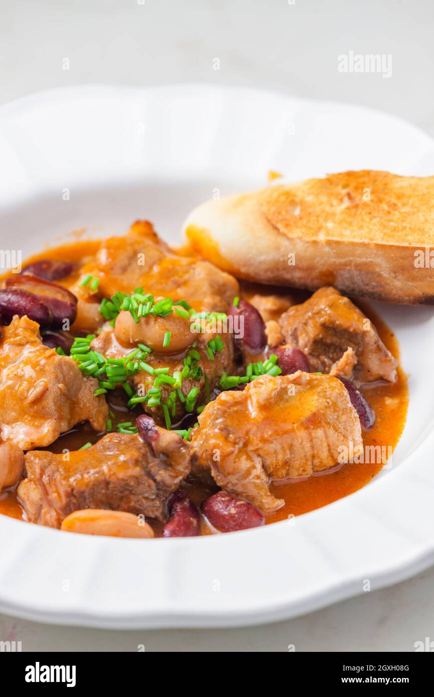 pork stew with red beans Stock Photo - Alamy