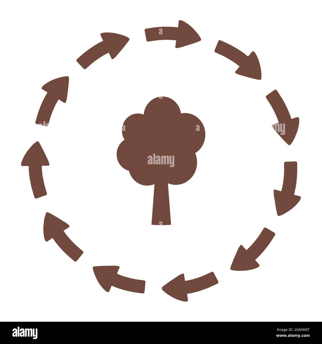 Tree and arrows Stock Photo - Alamy