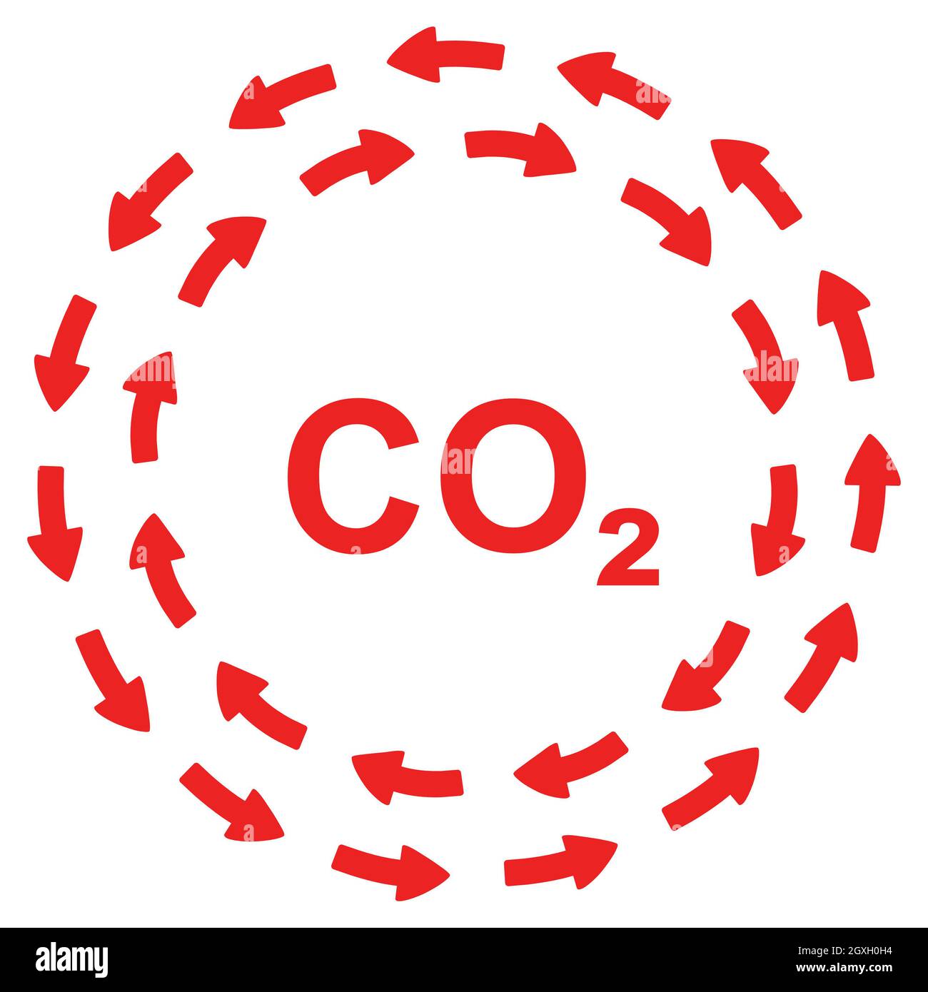 Carbon dioxide and arrows Stock Photo - Alamy