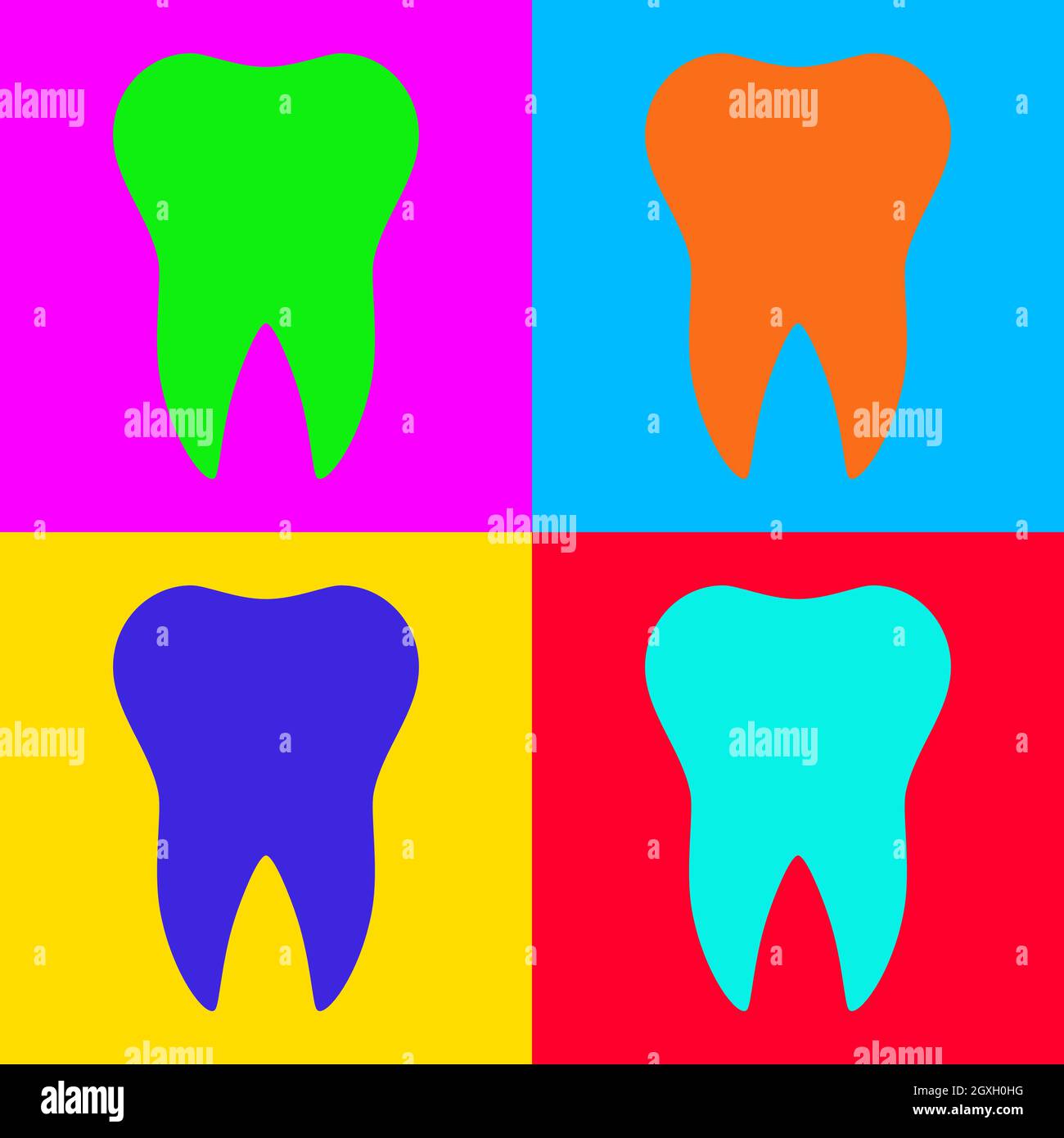 Tooth and pop-art Stock Photo - Alamy