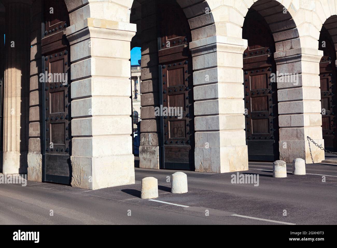 Vienna City Gate with Architectural Arches . Outer Castle Gate Burgtor ...