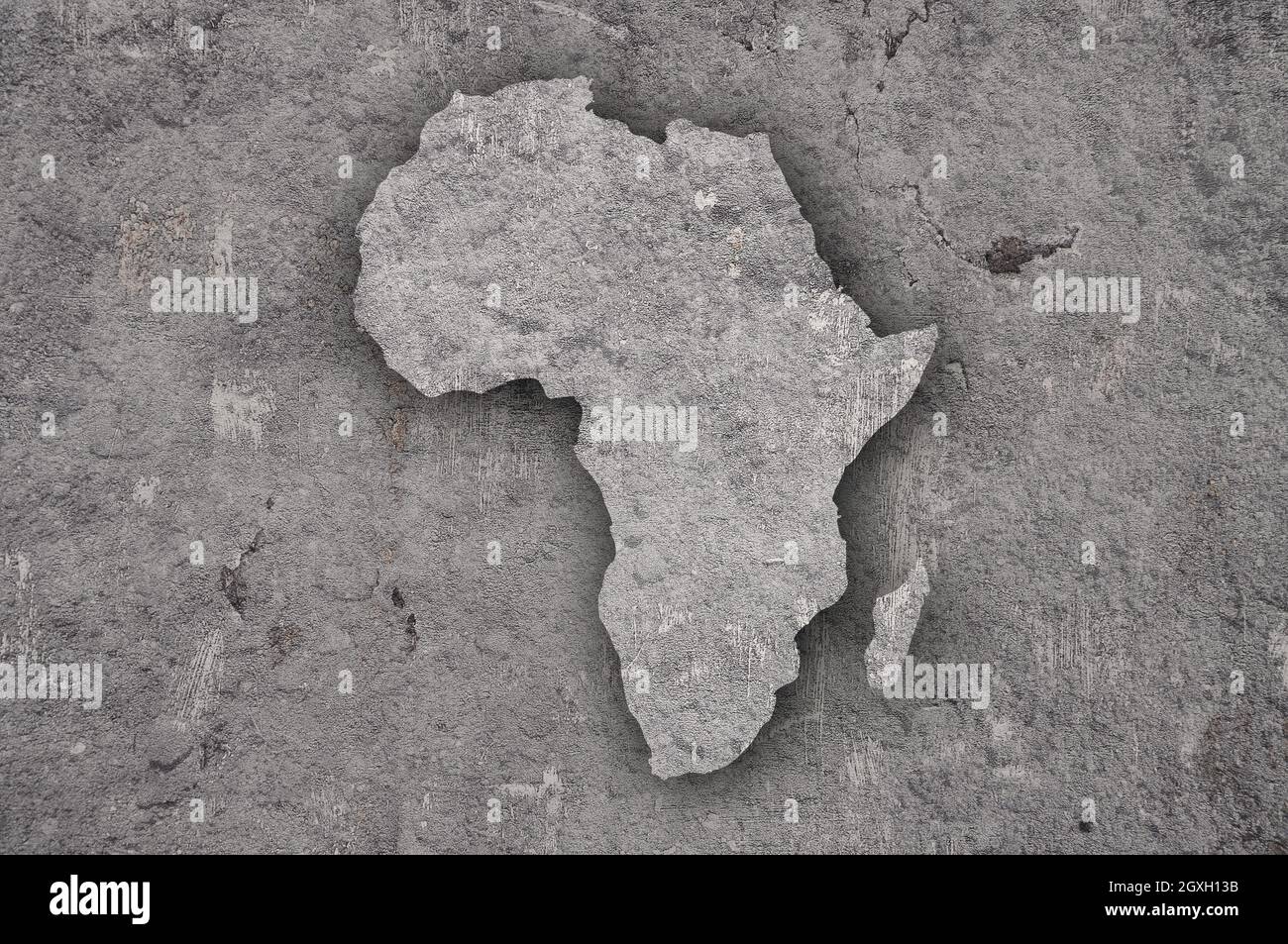 Map of Africa on weathered concrete Stock Photo - Alamy