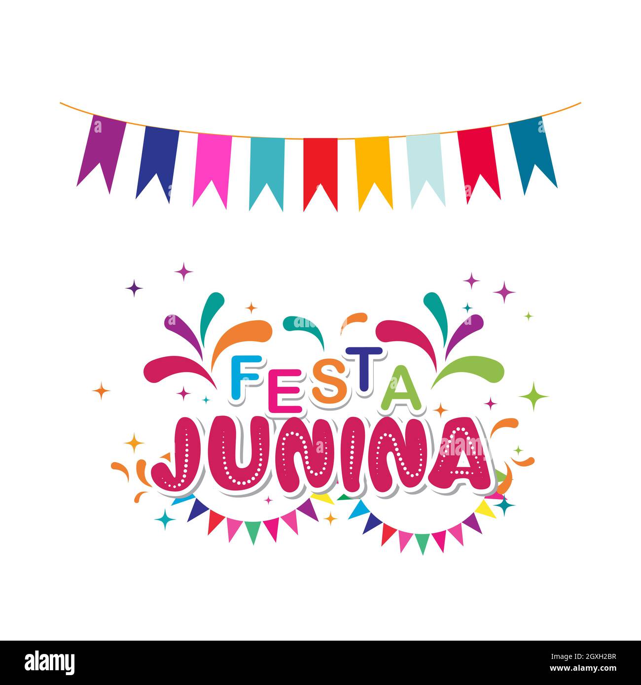 festa element vector illustration design Stock Photo - Alamy